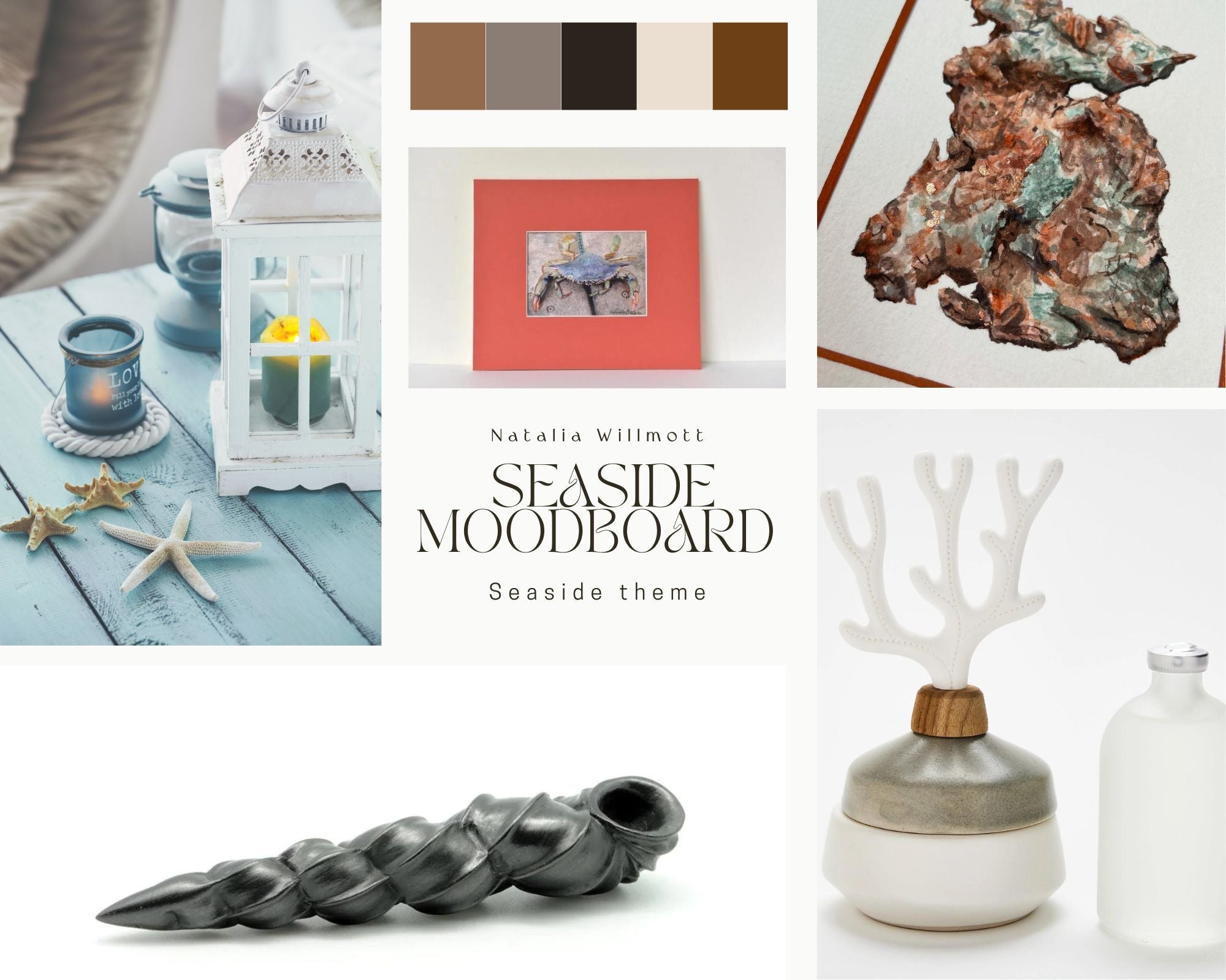 Seaside Moodboard- Seaside theme – Natalia Willmott