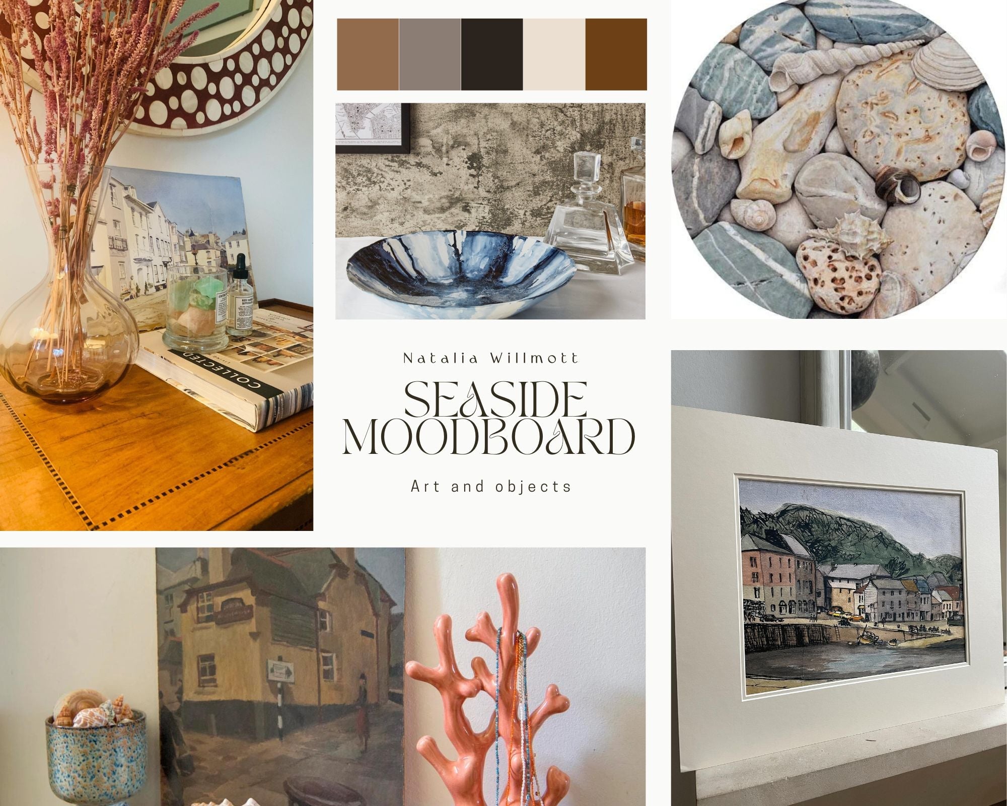 Seaside Moodboard- Art and objects – Natalia Willmott