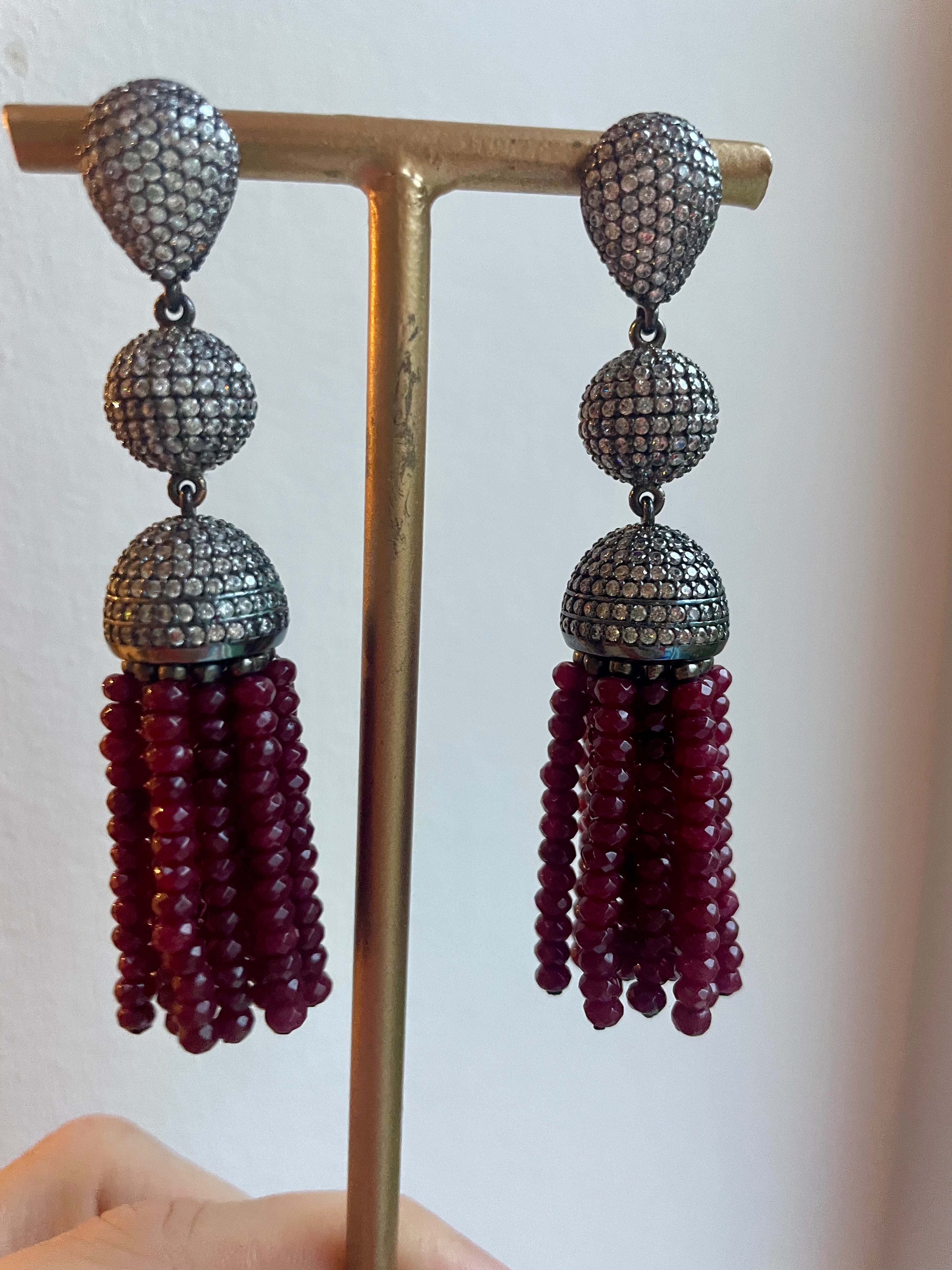 zircon and ruby drop earrings – Natalia Willmott