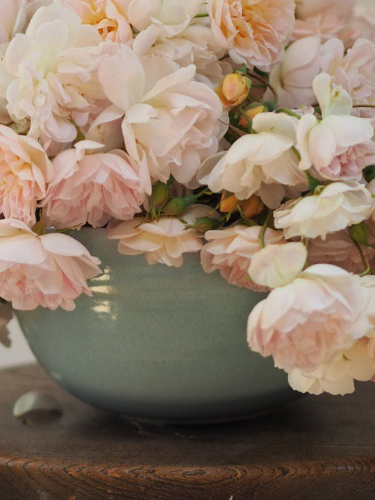 Turquoise ceramic stoneware bowl by Jane Schaffer – Natalia Willmott